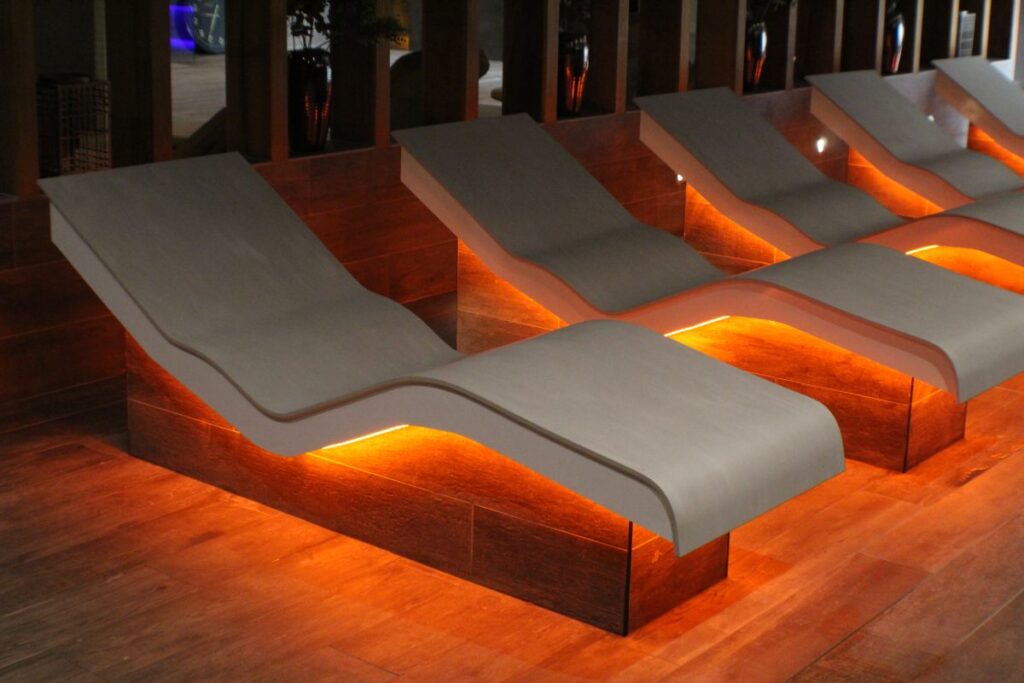 Heated Loungers | Topline Pools and Wellness